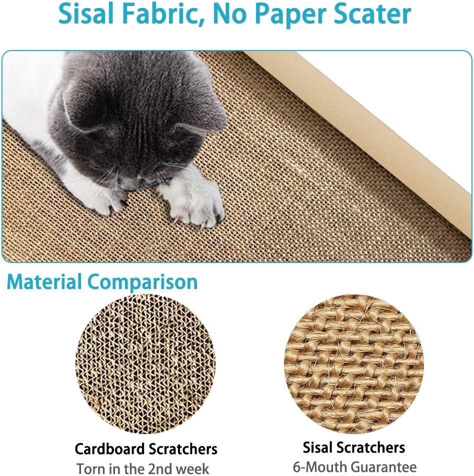 Pieviev Premium Cat Scratcher Sisal Scratching Pad Extra Large Cat ...