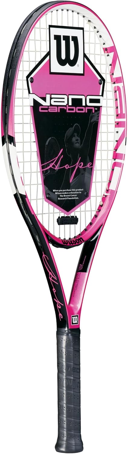 Amazon.com : Wilson Nano Carbon HOPE Tennis Racquet (4 1/4 ...