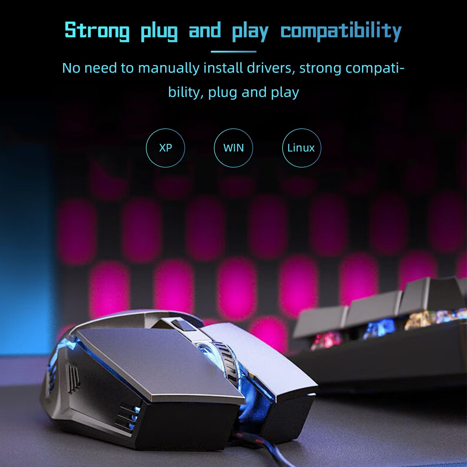 Mua ONE-UP Wired Gaming Mouse - Silent Design, Three DPI Levels, RGB ...