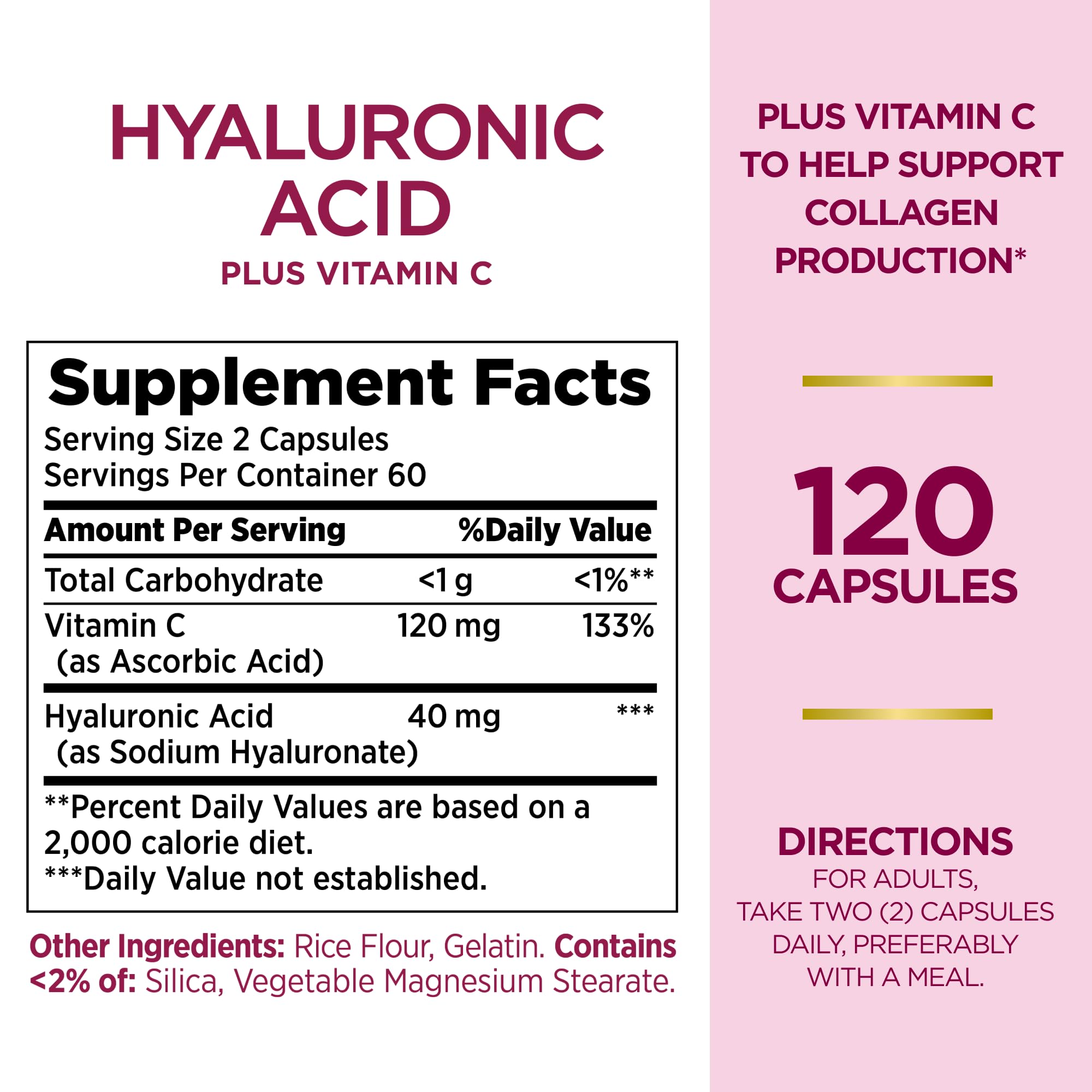 Mua Vitamin C and Hyaluronic Acid Supplement, Supports Glowing Skin ...