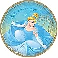 Amazon.com: Amscan Enchanting Disney Princess Belle Round Paper Plates ...