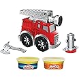 Amazon.com: Play-Doh Wheels Fire Engine Playset with 2 Non-Toxic ...