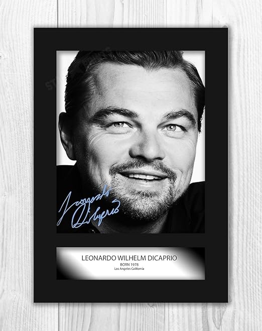 Leonardo Dicaprio Signed Autograph Reproduction Photo A4 Print ...