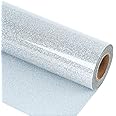Amazon.com: guangyintong Glitter Silver Heat Transfer Vinyl HTV Rolls ...