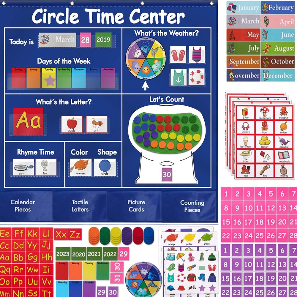 Mua Circle Time Center Classroom Pocket Charts Teaching Pocket Chart ...