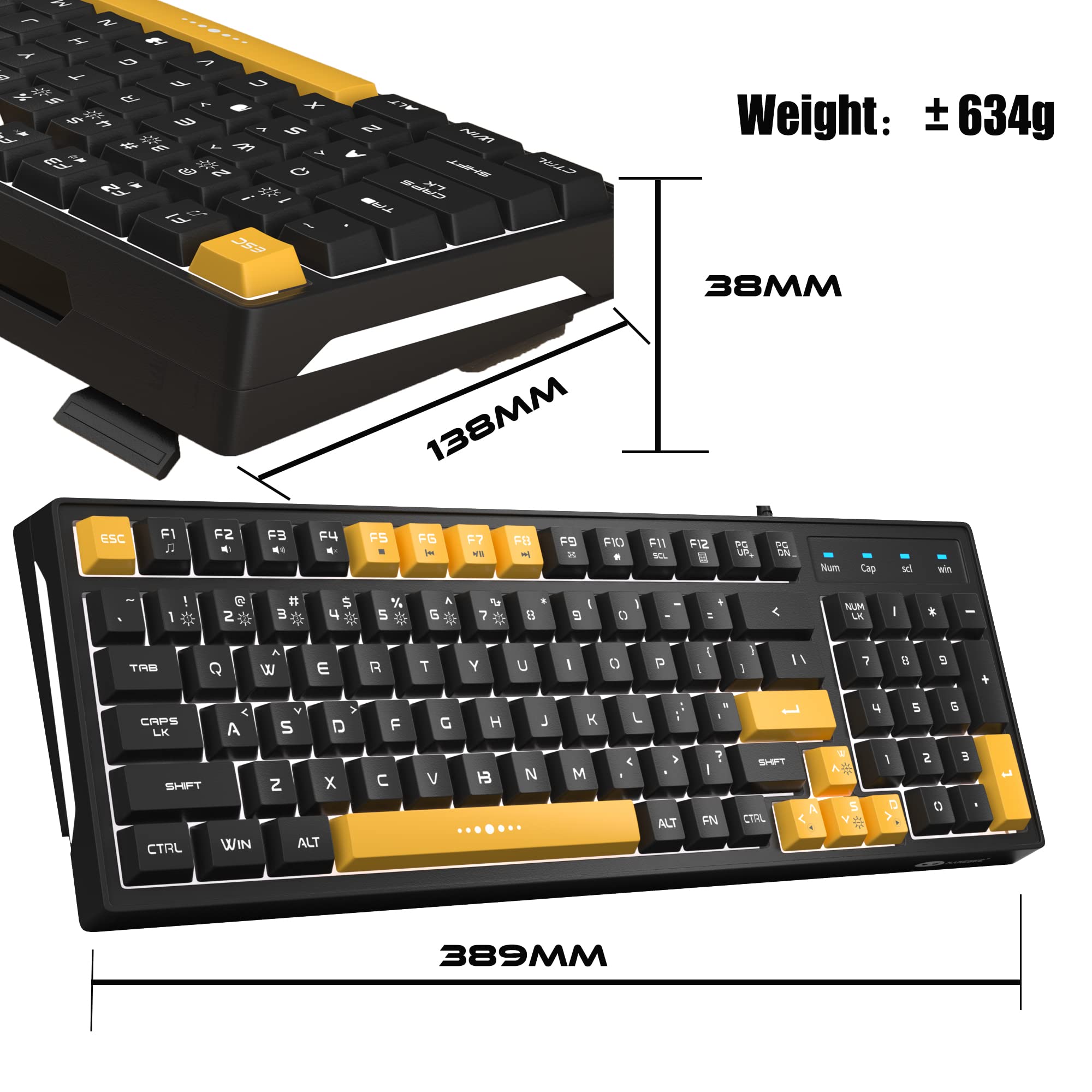Mua Camiysn Gaming Keyboard,Wire Gaming Keyboard with Retro Keycaps RGB ...