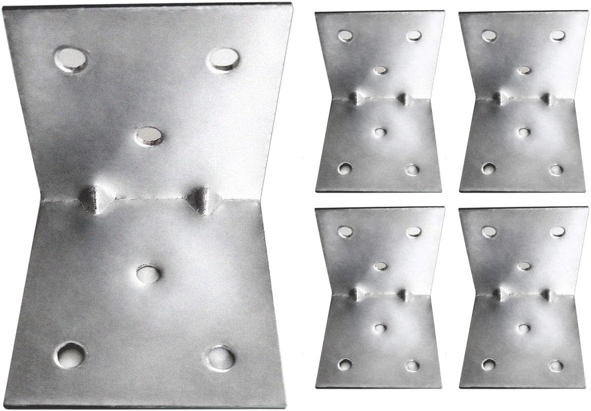 OMIdeas 50 x 50 x 50 mm Angle Connector Perforated Plate Angle Silver ...