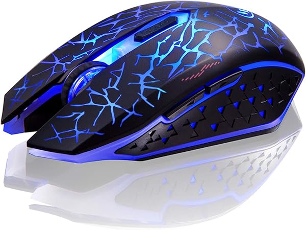 TENMOS K6 Wireless Gaming Mouse, Rechargeable Silent LED Optical ...