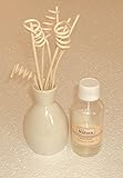 Pure Source India Garlic Design Ceramic Pot,Reed Diffuser Pot, with 8 ...