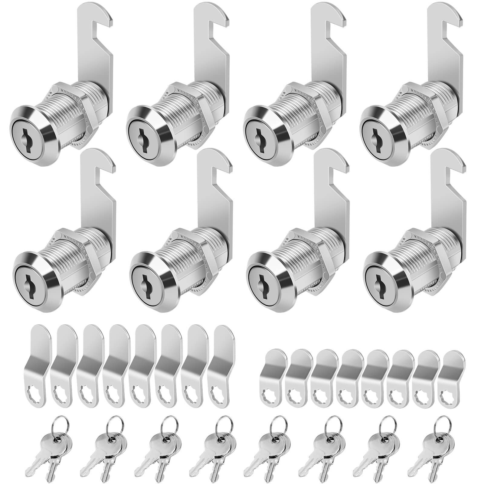 Cylinnda Cabinet Locks with Keys, 1-1/8" Cam Locks Keyed Alike, Quality ...