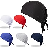 Amazon.com: QAIKYUNE Do Rag Skull Caps for Men Sweat Wicking Doo Rags ...