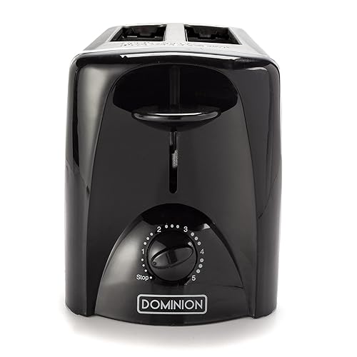Dominion 2-Slice Toaster with Shade Control, Slide-Out Crumb Tray, Auto ...