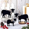 Amazon.com: Bucherry 3 Pcs Cow Wooden Table Decor Christmas Tiered Tray ...
