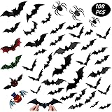 Amazon.com: DmHirmg Halloween Bats Wall Stickers, 73PCS 3D Decorative ...