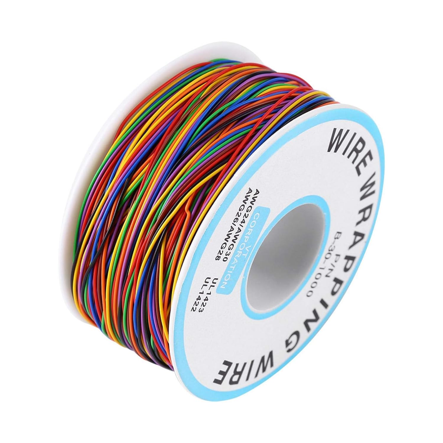 8 Wire Color Insulation Coated Test Wrapping Wire P/N B-30-1000 ...