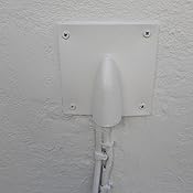 Qty 1 – White External Brick Buster Plate - Cable Outdoor Wall Entry ...