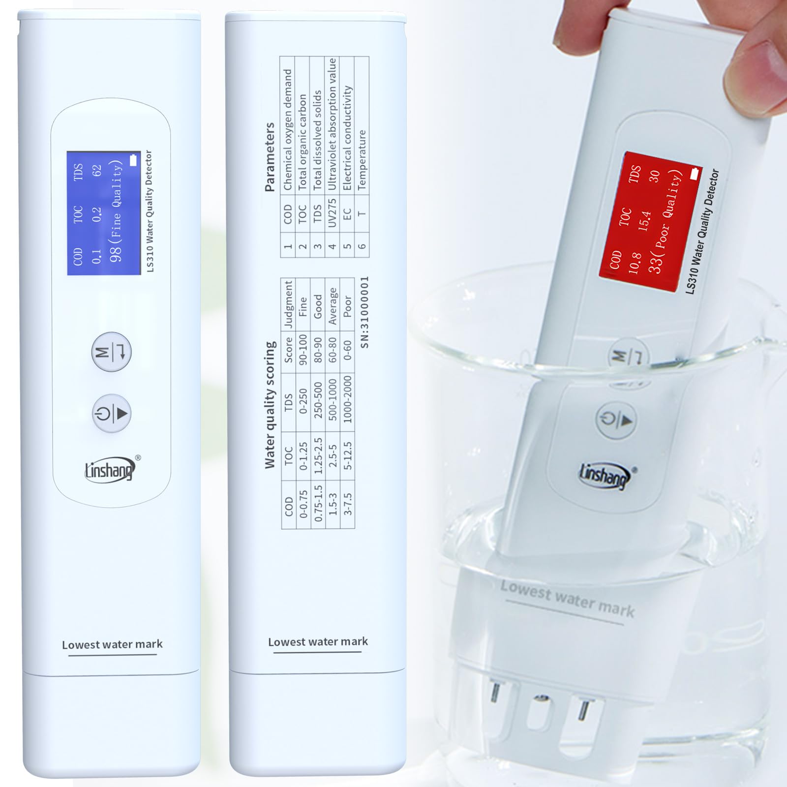 Mua Professional 6-in-1 TDS, TOC, COD, UV275, EC & Temperature Meter ...