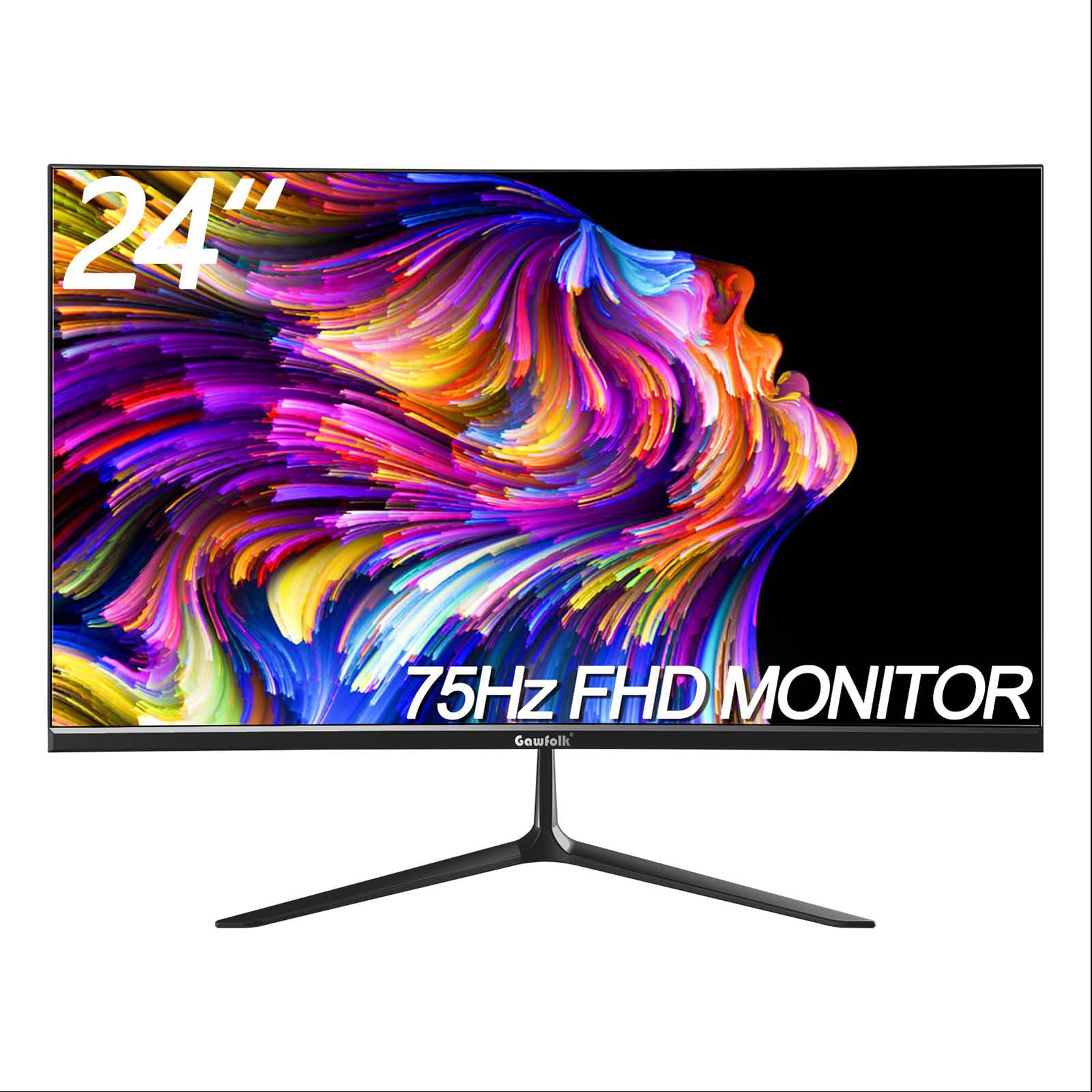 Mua Gawfolk 24 Inch Computer Monitor Full HD 1080P 75HZ, 2800R Curved ...