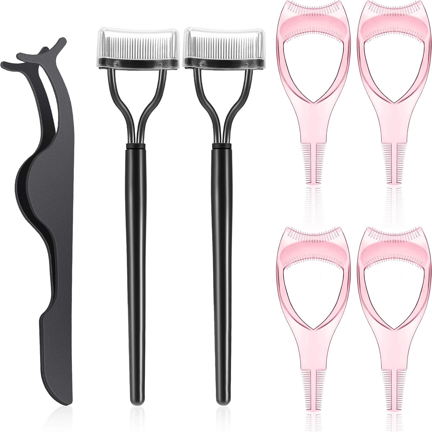 Amazon.com : 7 Pieces Eyelash Makeup Tool Set, Mascara Applicator Guide ...