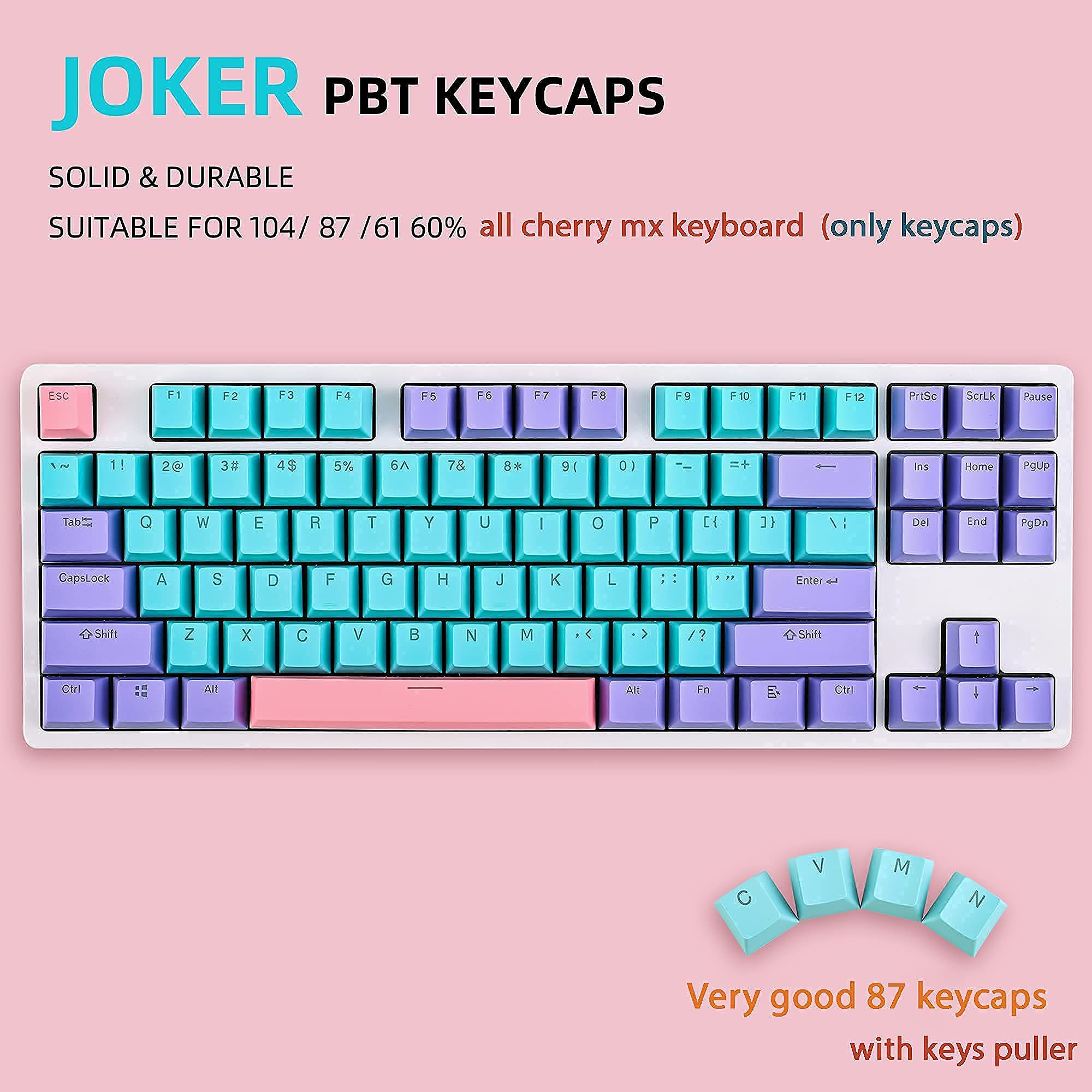 Mua 87 Key PBT Keycaps for Tkl Mechanical Keyboard Backlit Keycap Set ...
