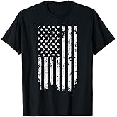 Amazon.com: Threadrock Distressed American Flag T-Shirt - Unisex-Adults ...