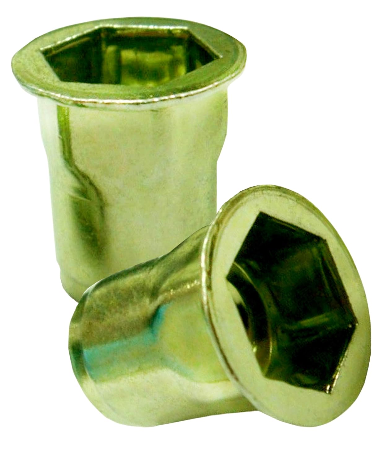 Threaded Inserts Rivet Nuts 10 Pack 5/16-18 Steel Half-Hex Body Insert ...