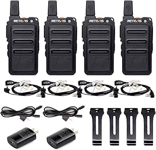 Retevis RT19 Walkie Talkies Adultos recargables, radio de 2 vías de ...