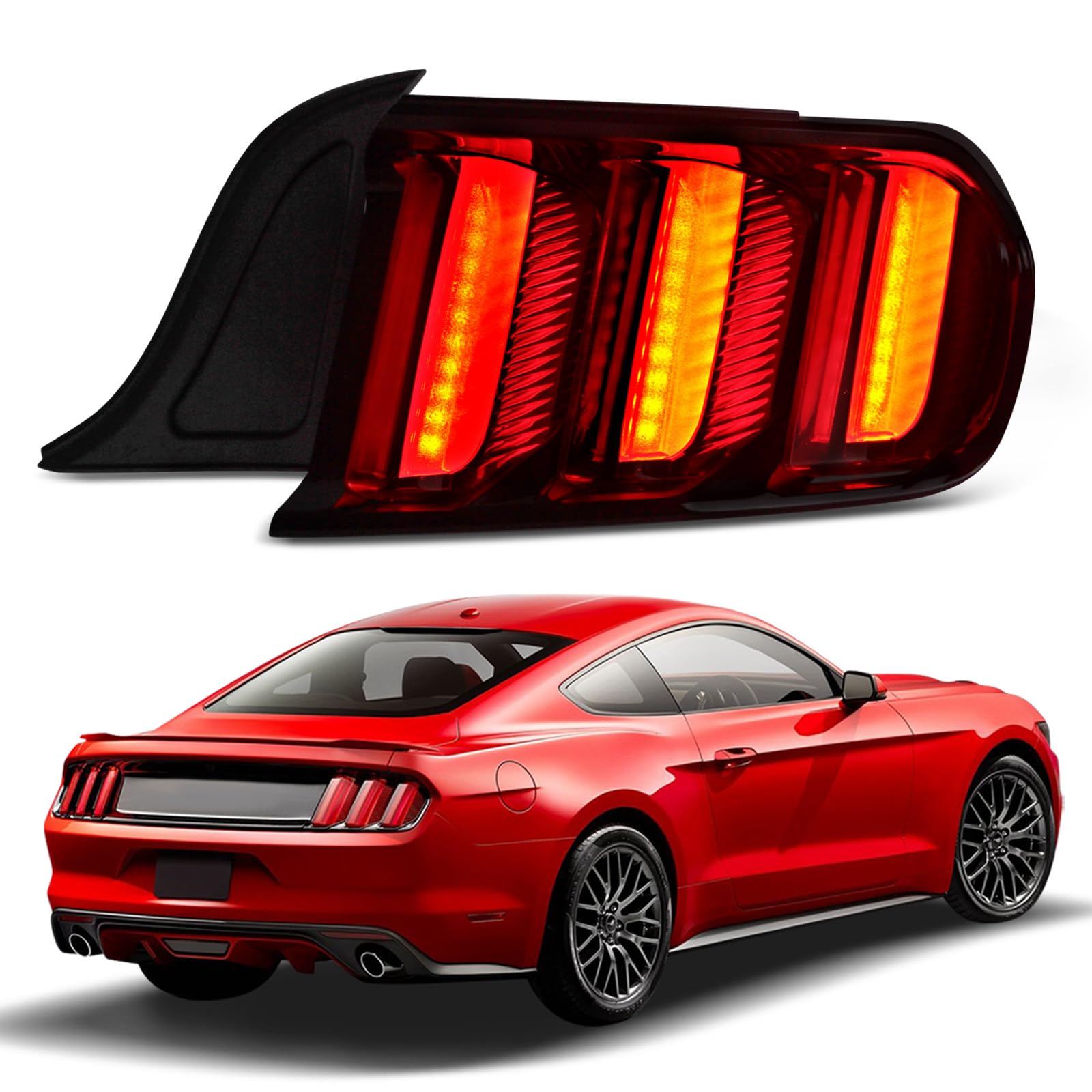 STRAUTOS LED Tail Lights Compatiblewith Ford Mustang EcoBoost GT 350 ...