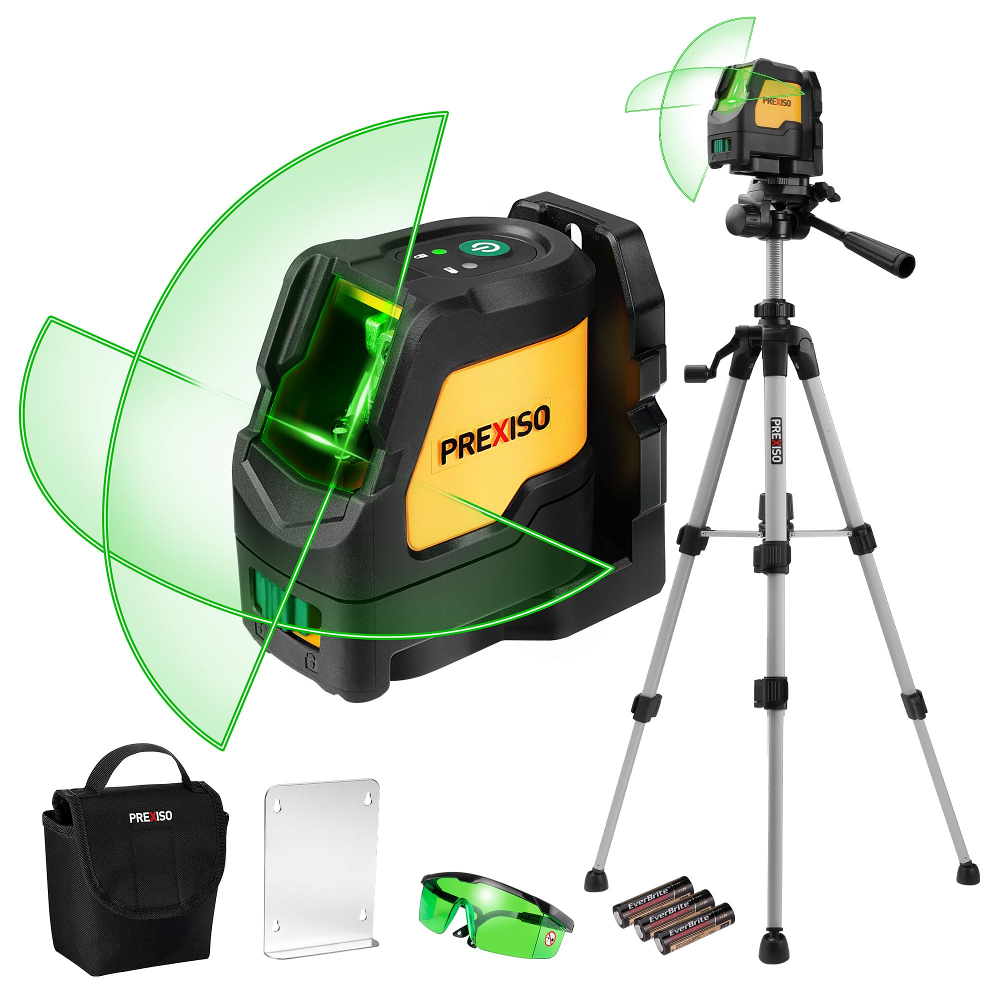 PREXISO Laser Level with Tripod, IP54 Professional 150° Wide Angle ...