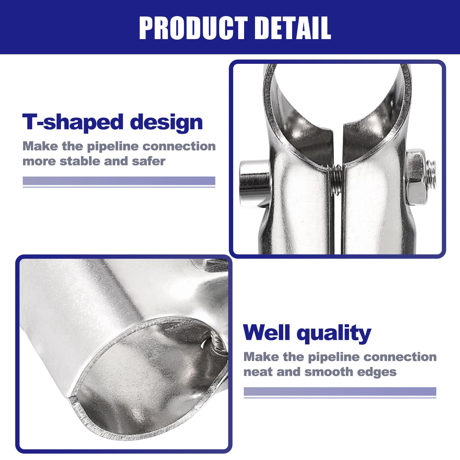 Mua uxcell Structural Pipe Connector Joint Pipe Clamps 180 Degree 2 Way ...