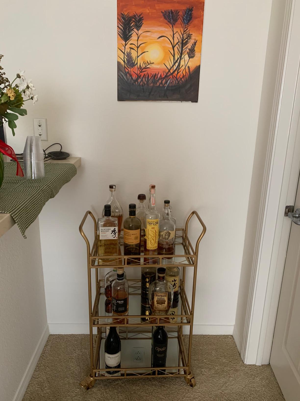 $39/mo - Finance Kate and Laurel Ketia Glam Metal Bar Cart, 23 x 13 x ...