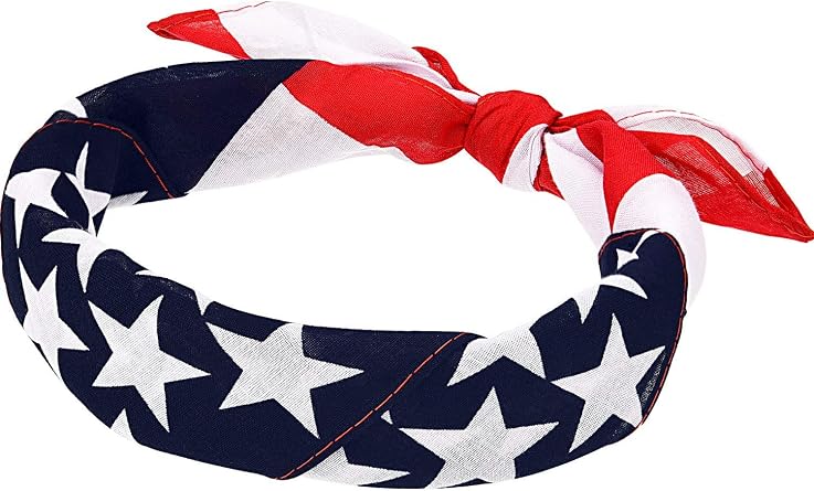 Amazon.com: Maxdot American Flag Bandanas USA Flag Headband Kerchief ...