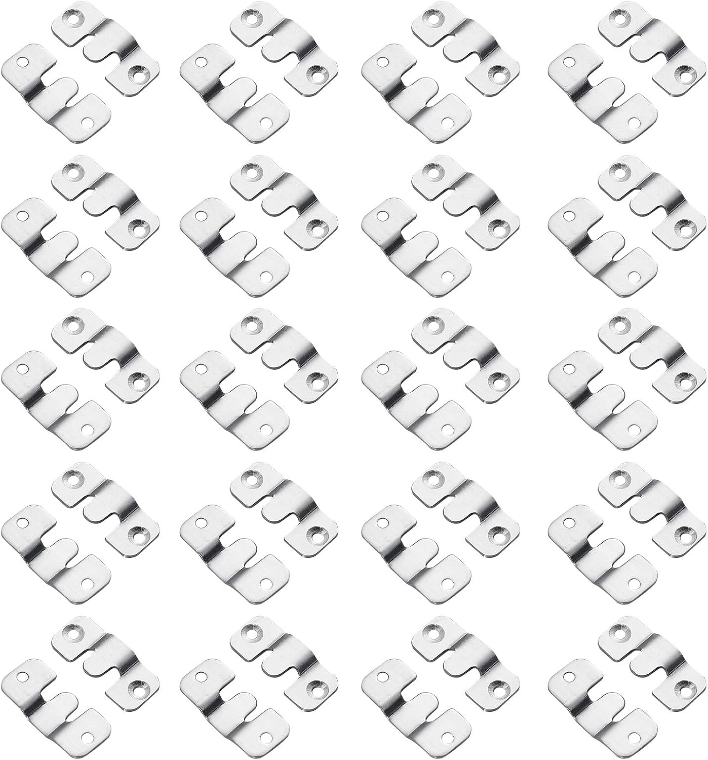 Justech 20 Pairs [40 Packs] Flush Concealed Mount Bracket Heavy Duty ...