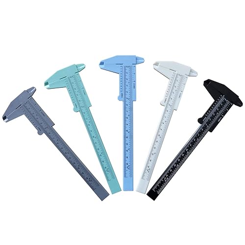 Double Scale Plastic Vernier Caliper,5 Pcs 5 Colors,6Inchs 150mm,Length ...