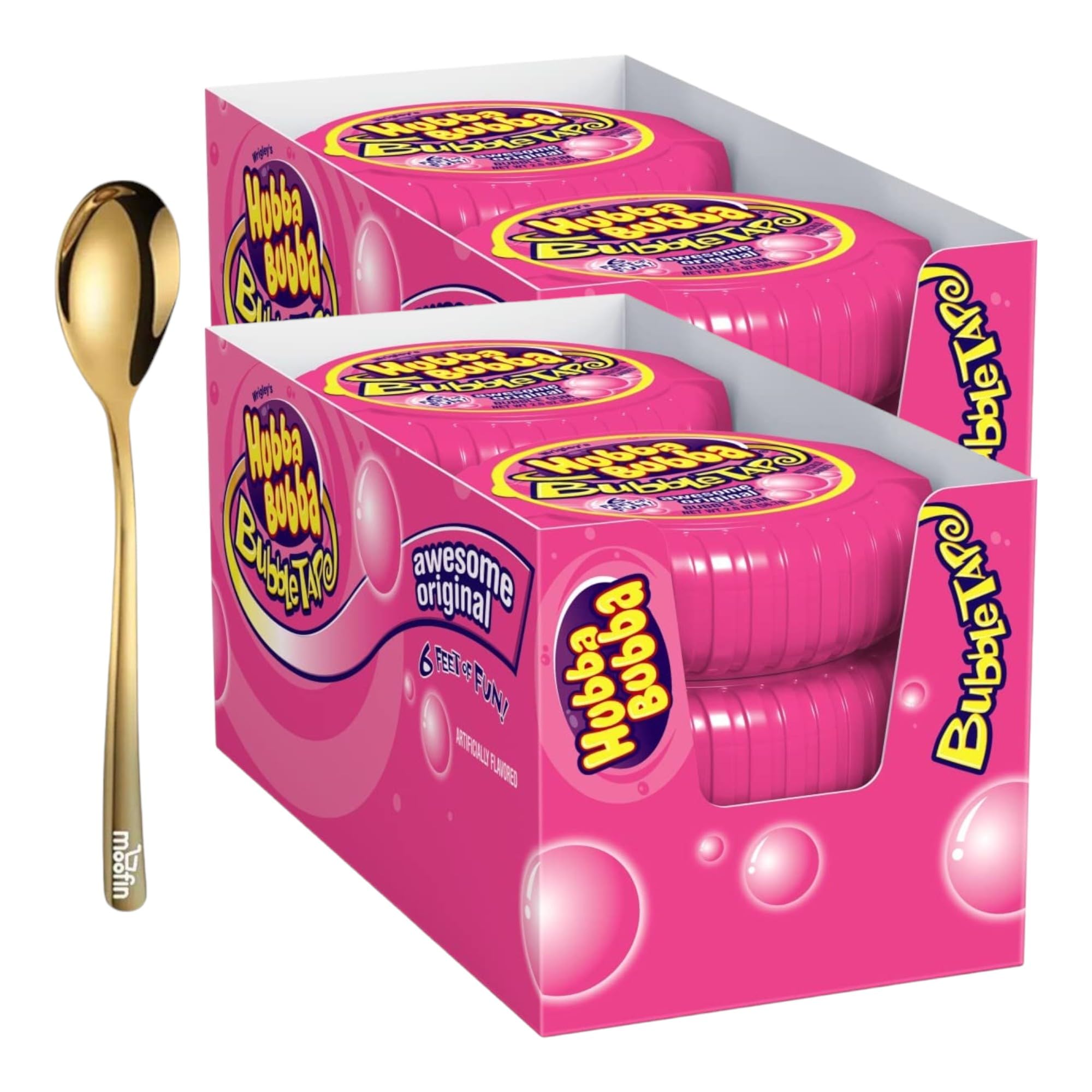 moofin Hubba Bubba Gum, 2 Oz, Original Bubble Gum, 12 count, Bundled ...