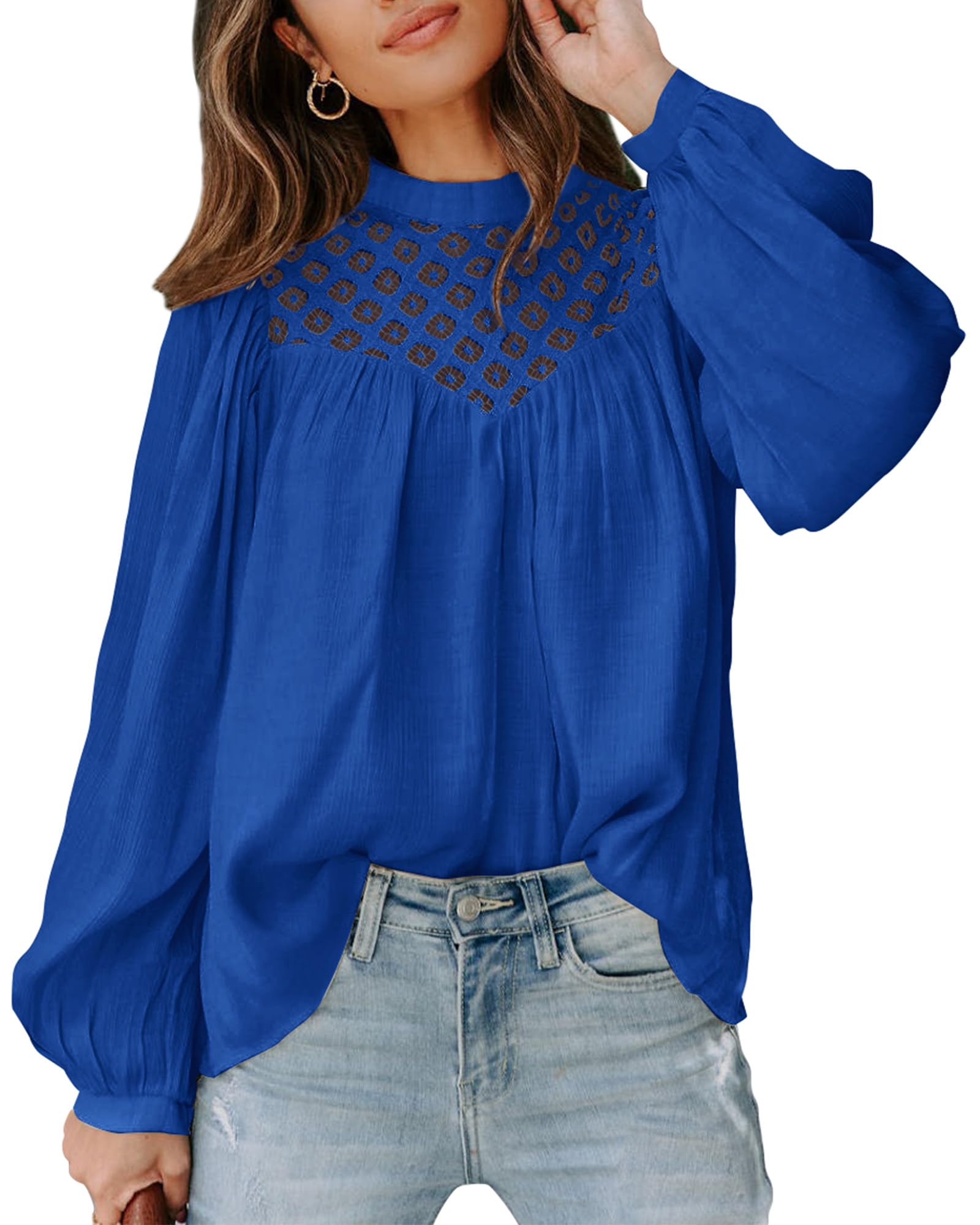 BTFBM Casual Long Sleeve Shirts Fall Going Out Tops Chiffon Fall ...