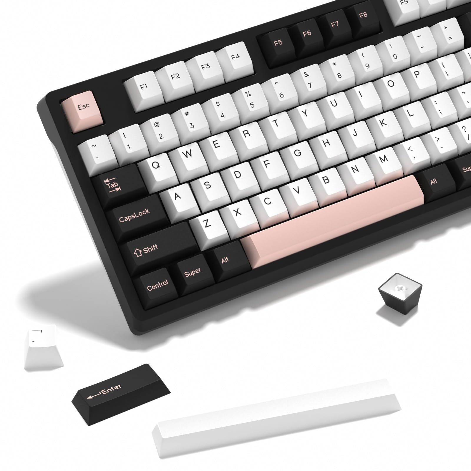 Mua Olivia PBT Double Shot Keycap Set,176 Keys White Key Caps Keycaps ...