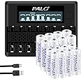 Amazon.com: Palogreen AA Rechargeable Batteries 3000mAh 8 Pack and AAA ...