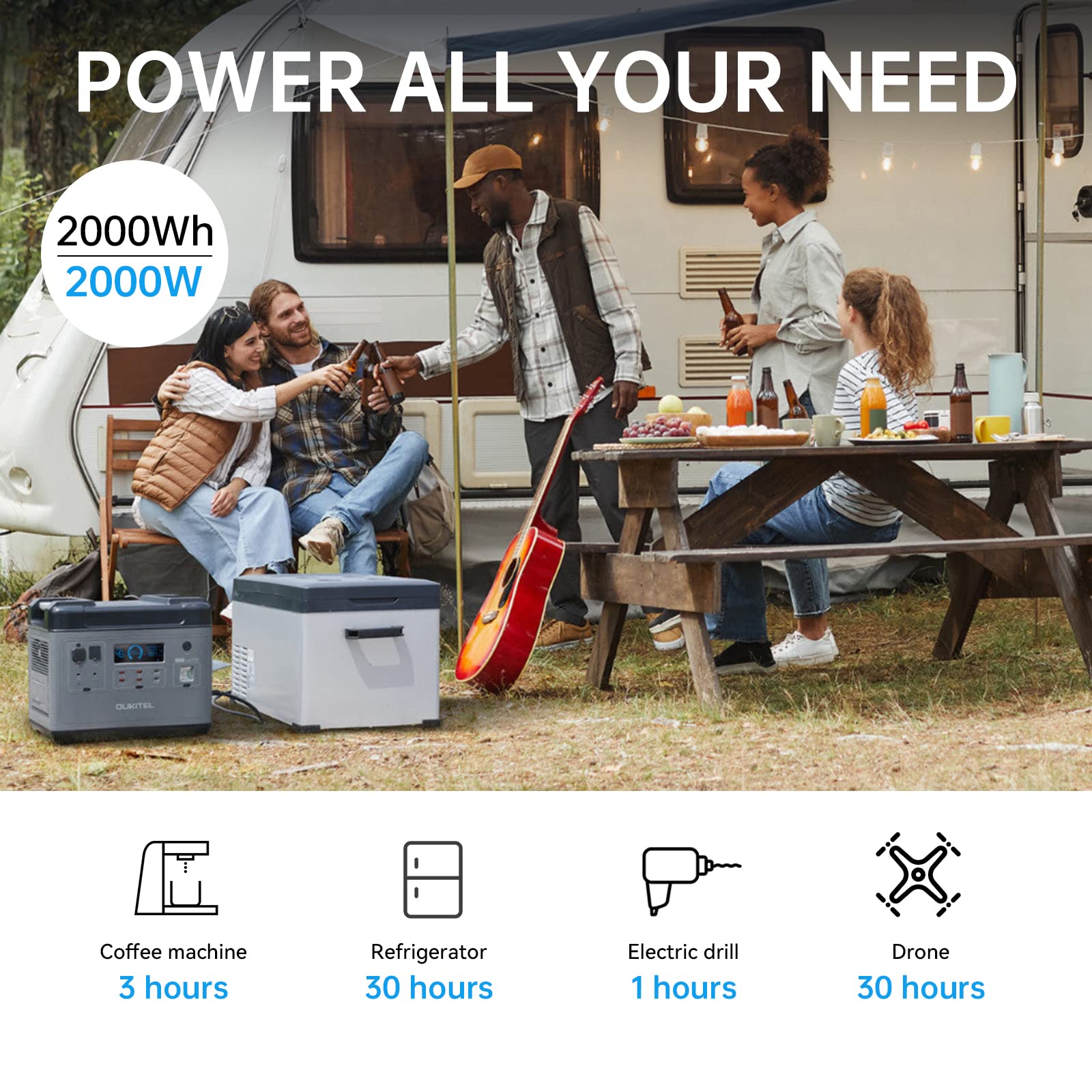 Mua OUKITEL P2001 LiFePO4 UPS Solar Generator, 2000Wh Battery Backup ...