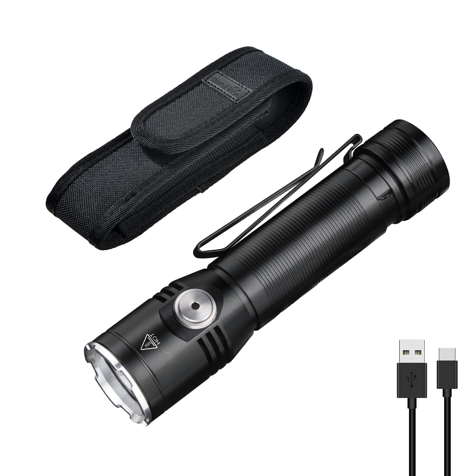 ULTRAFIRE SP67 LED Flashlight Rechargeable,2050 High Lumens Mini ...