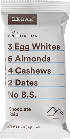 RX Bar 12 Bars, Chocolate Chip, 0.624 Kg: Amazon.co.uk: Health ...