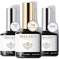 Modelones Glitter Gel Top Coat, 10ml Iridescent Silver Mix Glitter Gel Polish No Wipe Top Coat ...