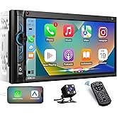 Amazon.com: Double Din CarPlay Multimedia System: 7 Inch Touchscreen Car Stereo Receiver ...