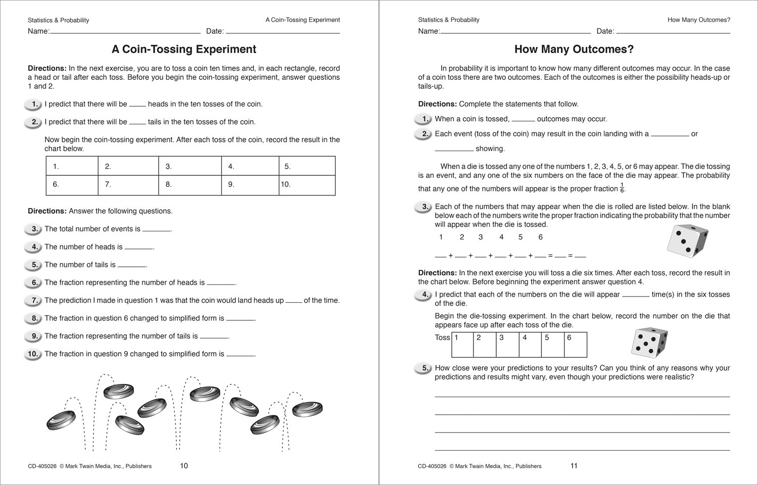 Mua Mark Twain Media Statistics & Probability Math Workbook, Grades 5 ...