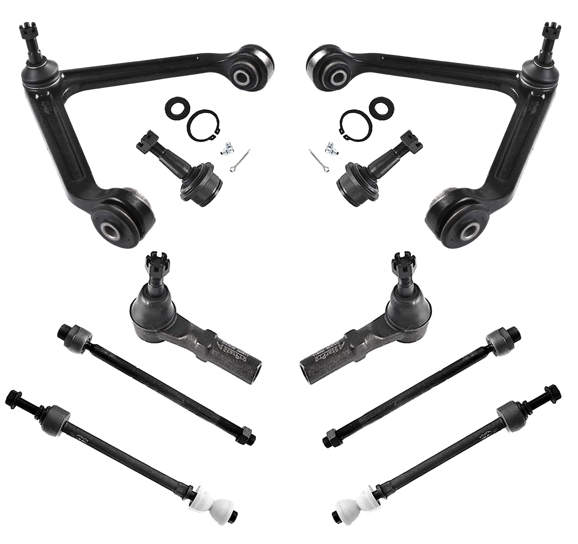 ASTARPRO 10pcs Suspension Kit Front Upper Control Arms, Ball Joints, Sway Bar Links, Tie Rod ...