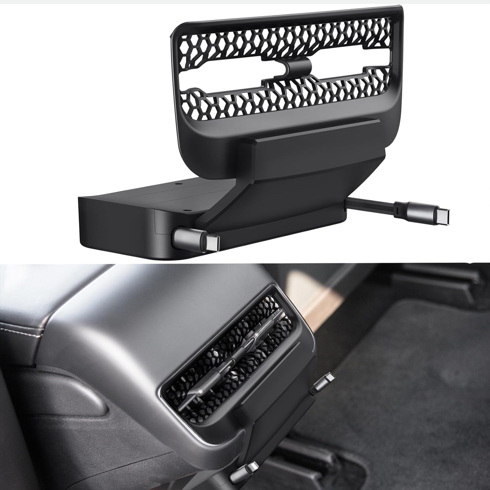 ZOSANY for Tesla Model 3/Y Rear Vent Expansion Dock with Retractable ...