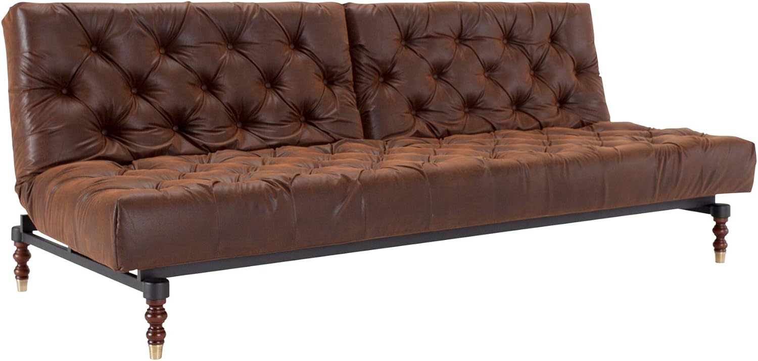 Innovation Oldschool Retro Schlafsofa 210x90cm, Vintage-braun ...