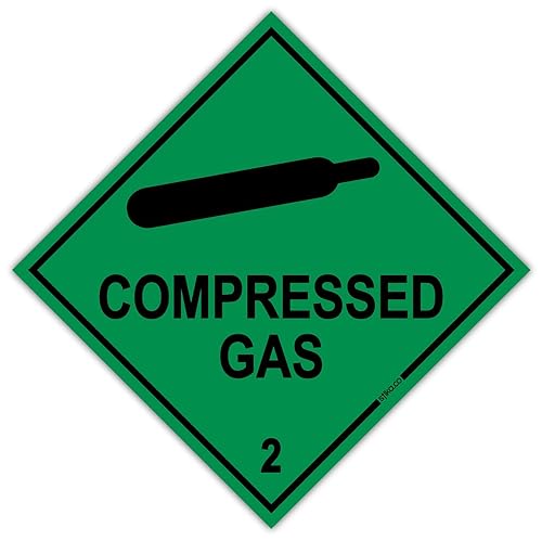 Smarts-Art Warning Magnetic Sign Compressed Gas Safety Sign: Amazon.co ...