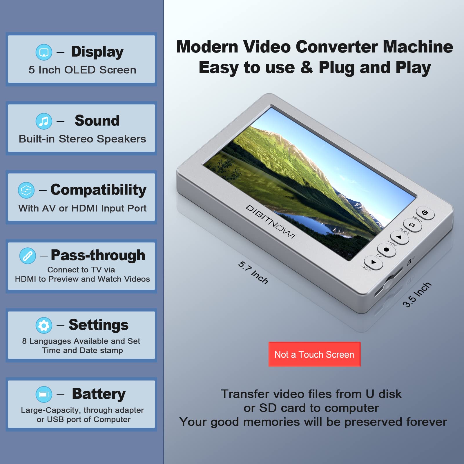Mua DIGITNOW! HD Video Capture Box 1080P 60FPS USB 2.0 Video to Digital ...