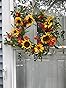 Amazon.com: Melrose Sunflower Wreath, 22" Dx4 Wx22 H, Polyester ...
